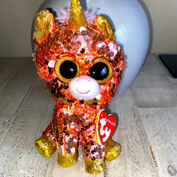 Ty | Toys | Ty Flippables Sequin Plush Sunset The Unicorn Medium Size 7 ...